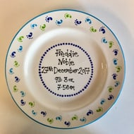 Personalised Commemorative Birth Plate - Folksy