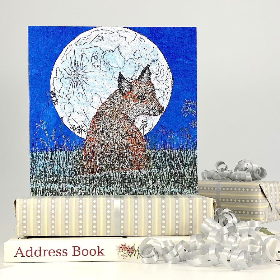 Fox Moon birthday card - male husband mum broth... - Folksy