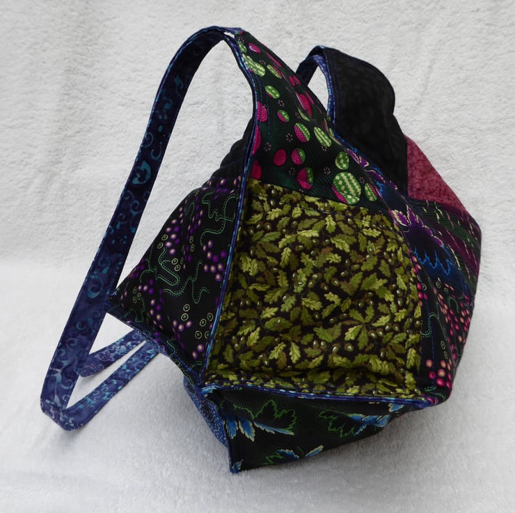 Shoulder Bag from Patchwork Squares. Folded Jap... - Folksy