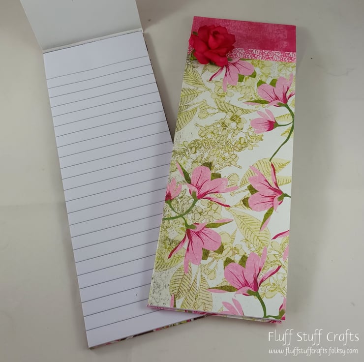 Pack of two lined notepads with floral covers - Folksy