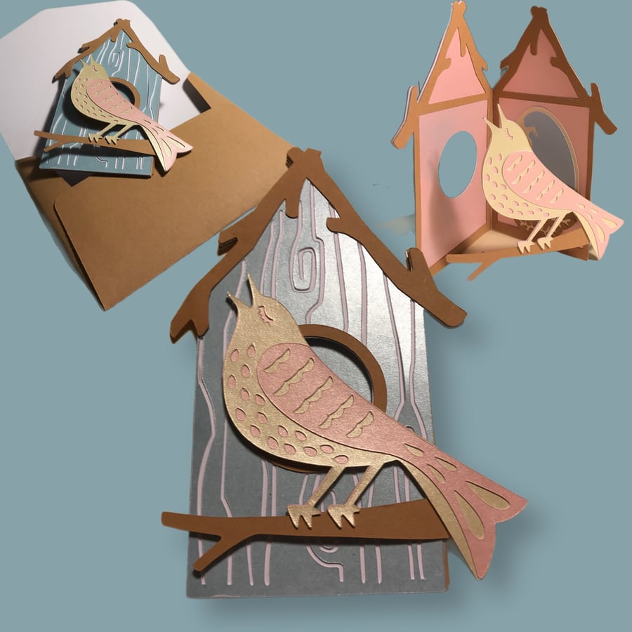 Pop up Bird Card - Folksy