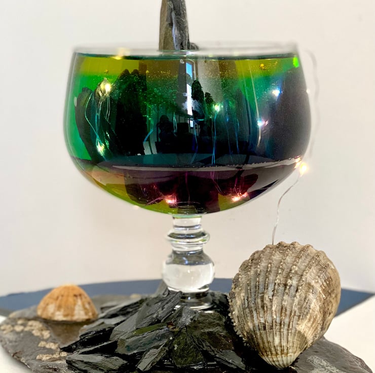 Welsh SeaSlate Snowdon inspired LED Battery Tab... - Folksy