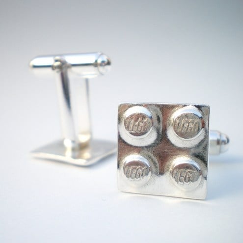 Silver Lego Cufflinks - Folksy