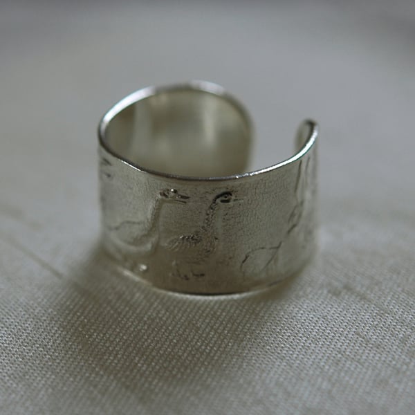 Child's sterling silver farm animal ring with r... - Folksy