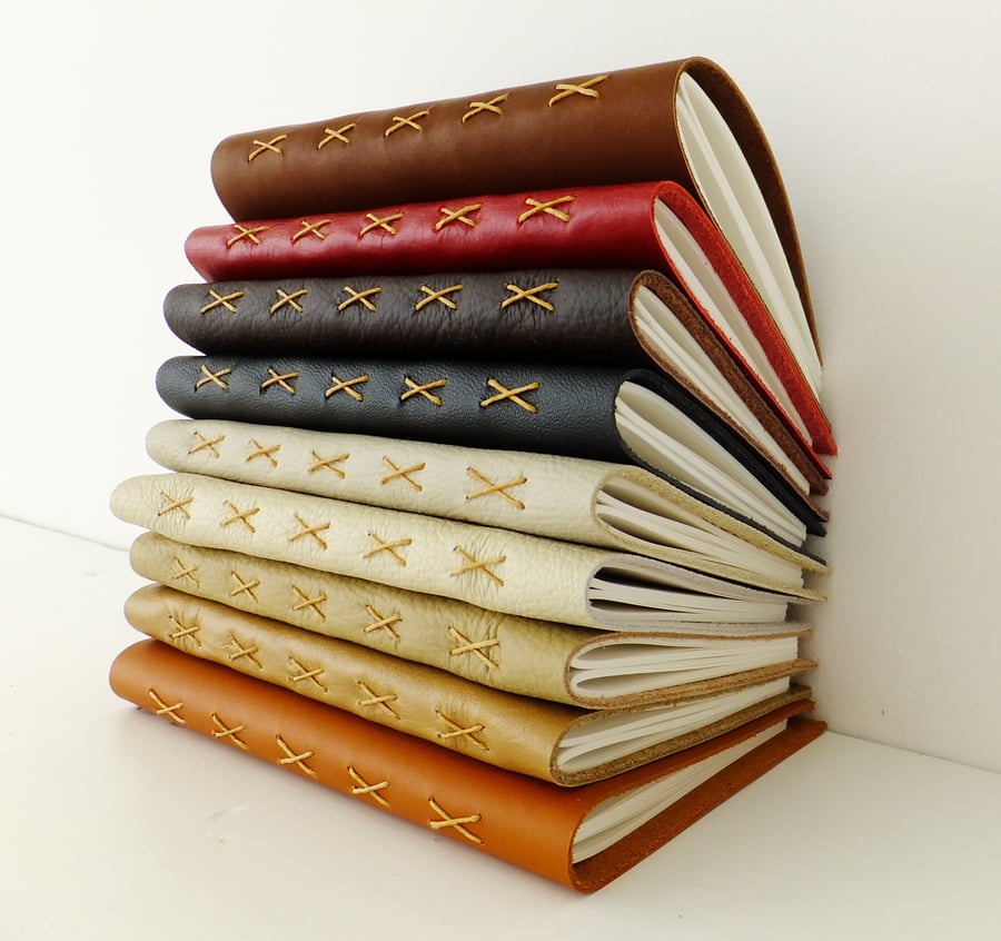 Kisses Leather Journals, Leather Notebook, Hand... - Folksy