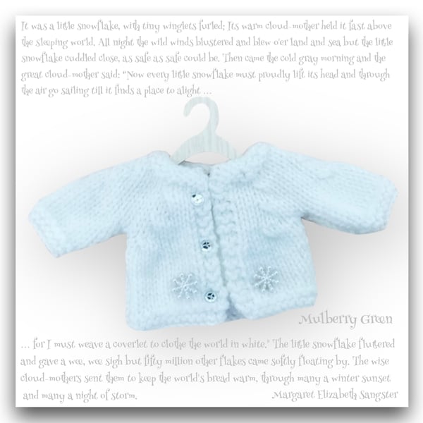 Reserved for Shani - Little Snowflake Cardigan - Folksy
