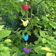 Felt hanging birds, string of birds, bird garla... - Folksy