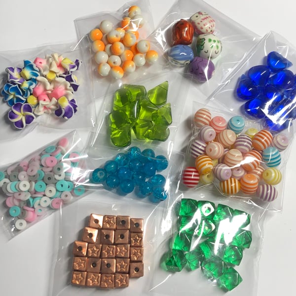 Ten curated packs jewellery beads - Folksy
