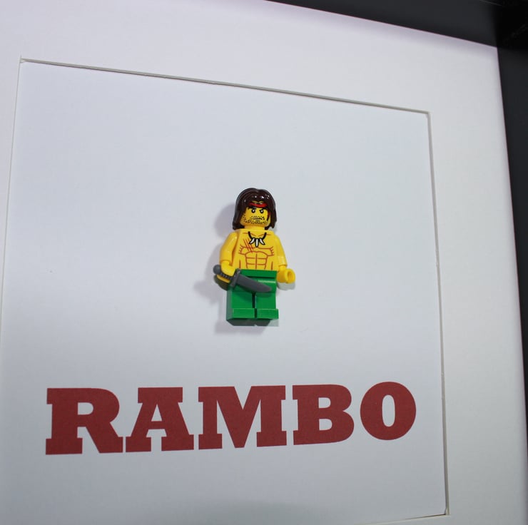 CUSTOM RAMBO LEGO FIGURE - FRAMED - QUIRKY ART ... - Folksy