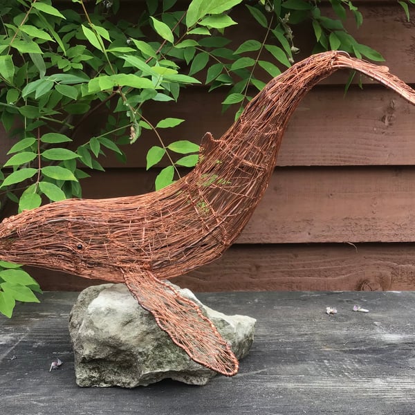 Copper Wire Humpback Whale - Folksy