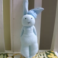 Cute bunny soft toy with blue flower - Folksy
