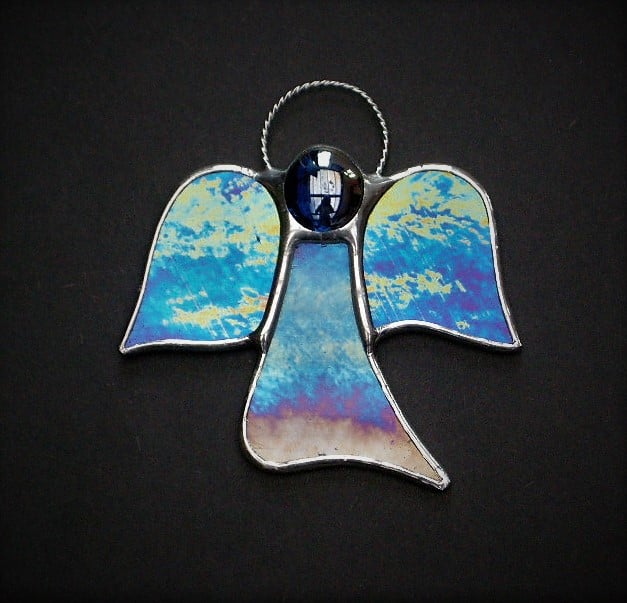 Stained glass (Angel) abstract in two different... - Folksy