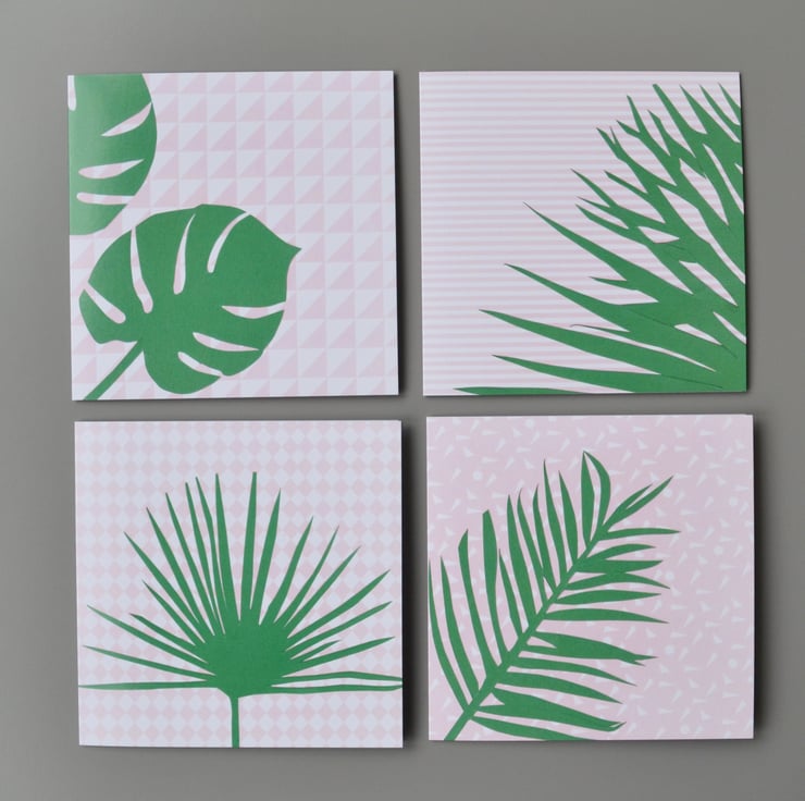 Fan Palm Blank Card - Plant Lovers Blank Card -... - Folksy