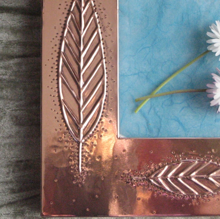 Handmade Copper Frame, Leaf Design - Folksy