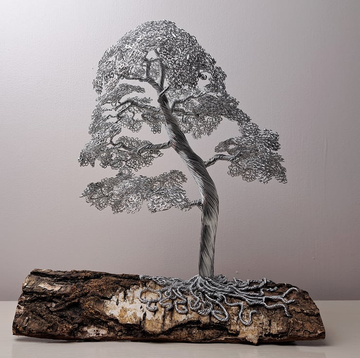 Beautiful Mini wire Grand Oak tree on craggy El... - Folksy