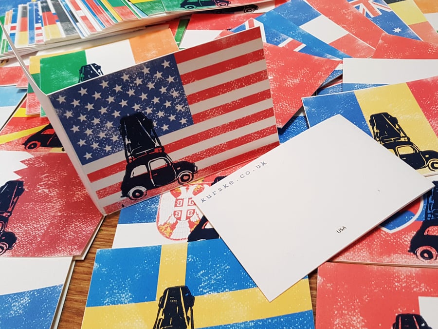 Flag Country Travel Card, Moving To a Different... - Folksy