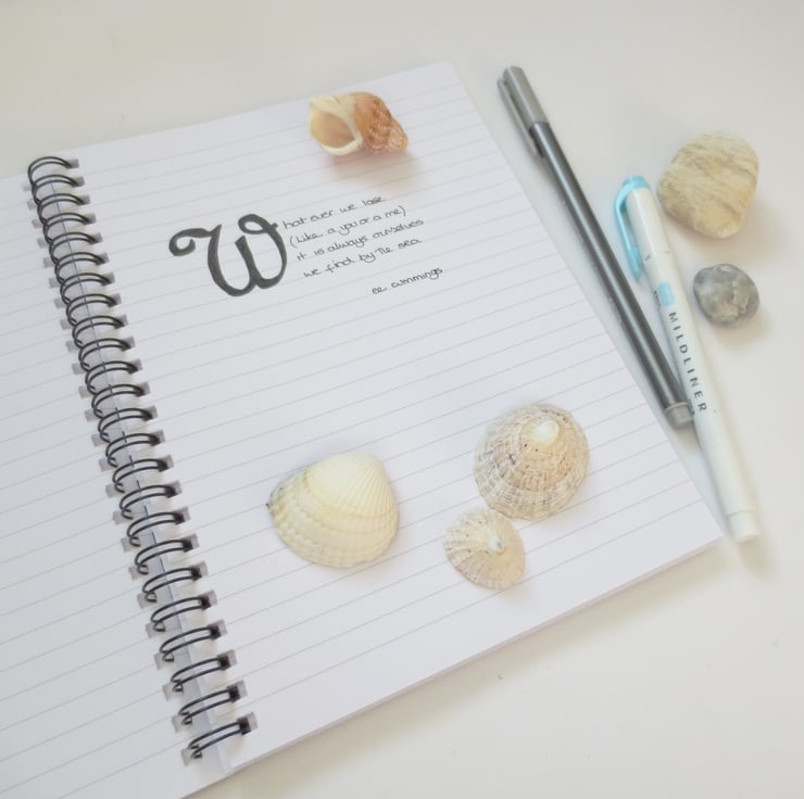 Ocean themed cover notebook spiral binding A5 (... - Folksy