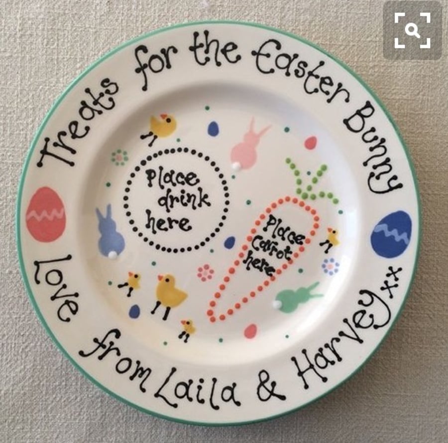 Personalised Easter Treat Plate - Folksy