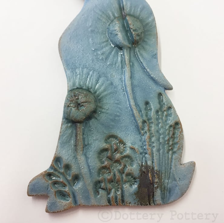 Ceramic Moon Gazing Hare Pottery Hare decoratio... - Folksy