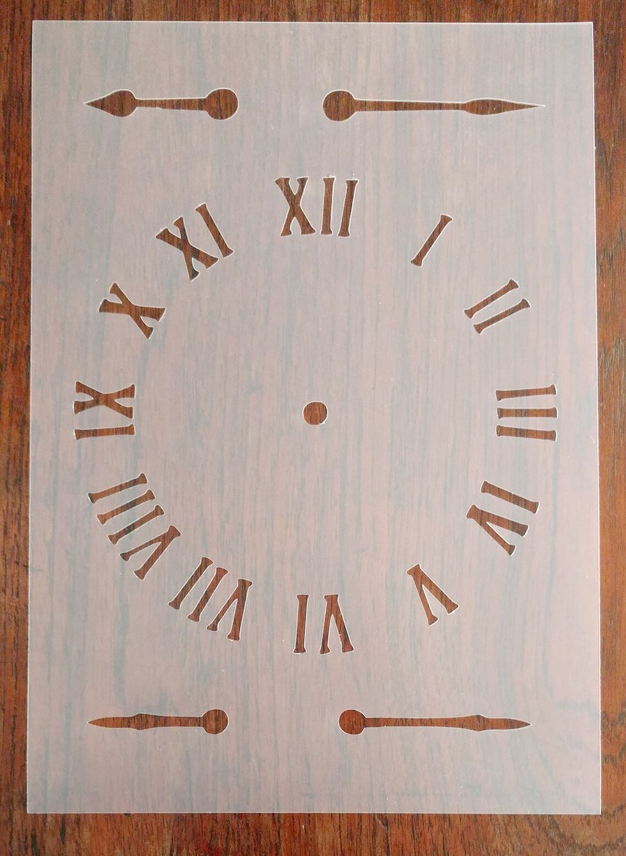 Clock Face Stencil Mask Reusable PP Sheet for A... - Folksy