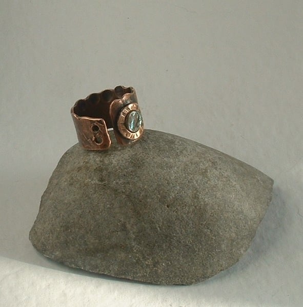 Rustic Copper Turret Ring - Folksy