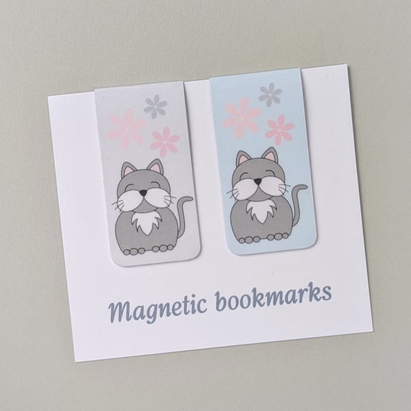 Cat magnetic bookmarks, cat bookmarks - Folksy