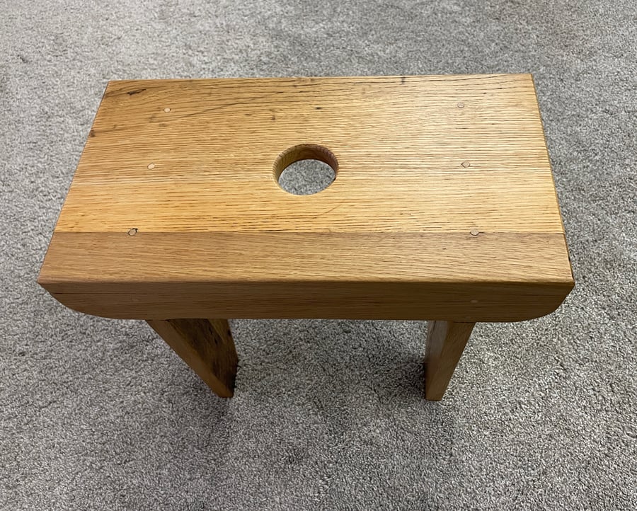 Rustic reclaimed solid oak cracket - stool - se... - Folksy