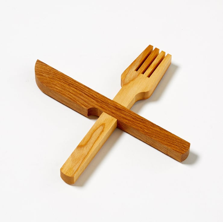 Hardwood 'Tuck-In' Trivet (Pot Holder) from Rec... - Folksy