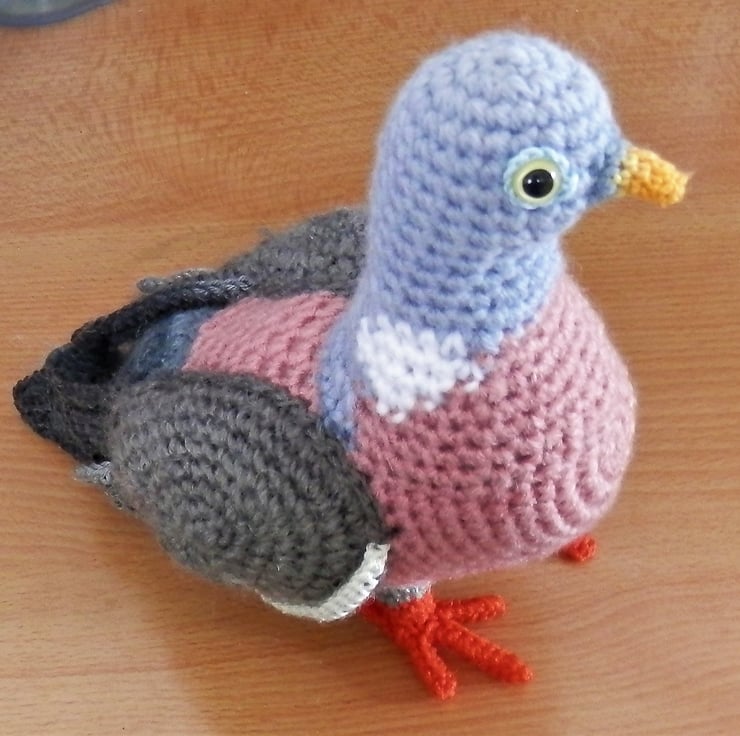 Made -to-Order Crochet Small Wood Pigeon - Folksy