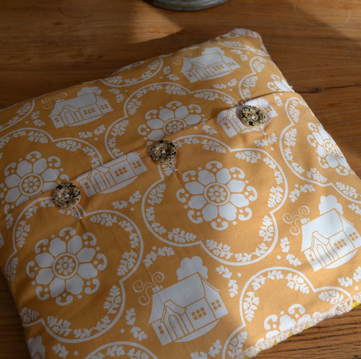 Adorable spring themed crochet cushion cover wi... - Folksy