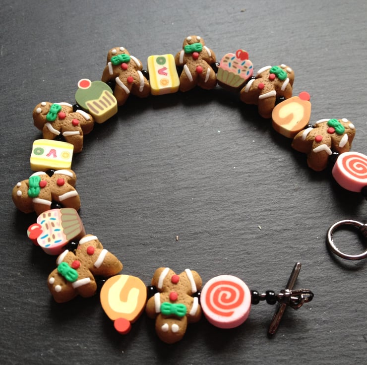 Gingerbread Men Bracelet - Folksy