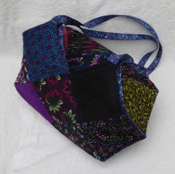 Shoulder Bag from Patchwork Squares. Folded Jap... - Folksy