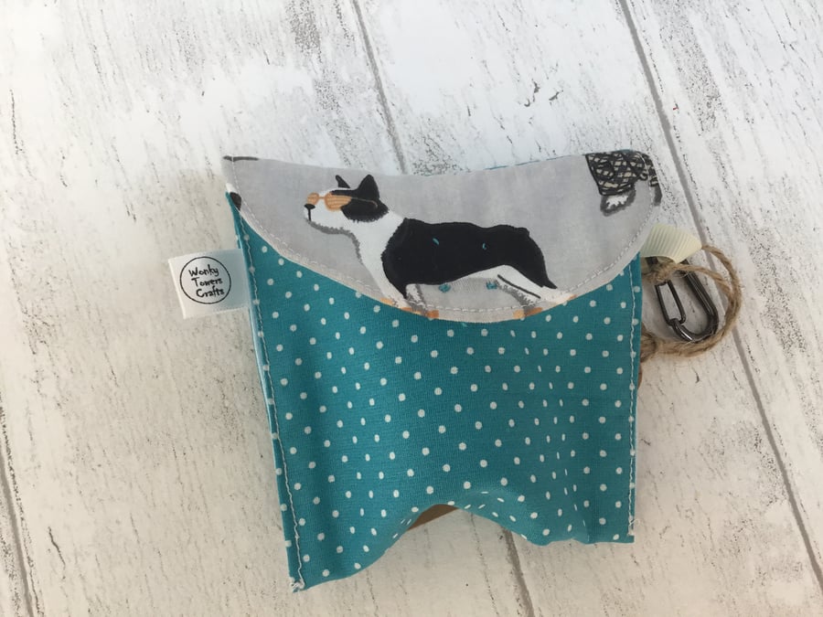 Dog treat or snack pouch with wipe-clean lining... - Folksy