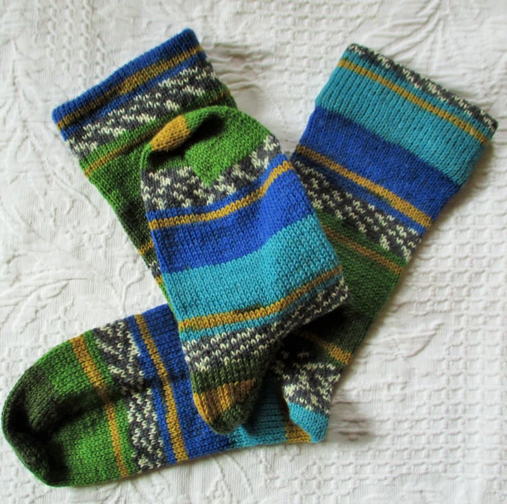 Handmade Wool Socks SIZE: 4-6 UK, 6-8 US, 36-38... - Folksy