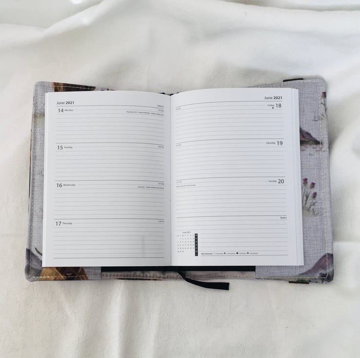2021 Diary, Fabric Covered Diary, A6 Diary, Gif... - Folksy