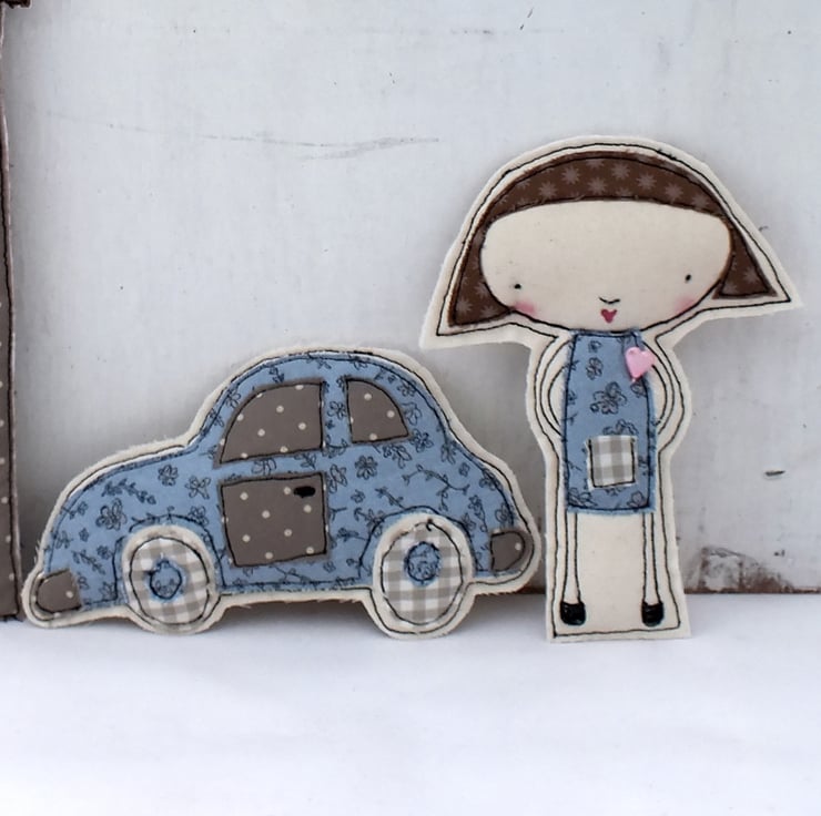 Hanging House, Car and Girl - Folksy
