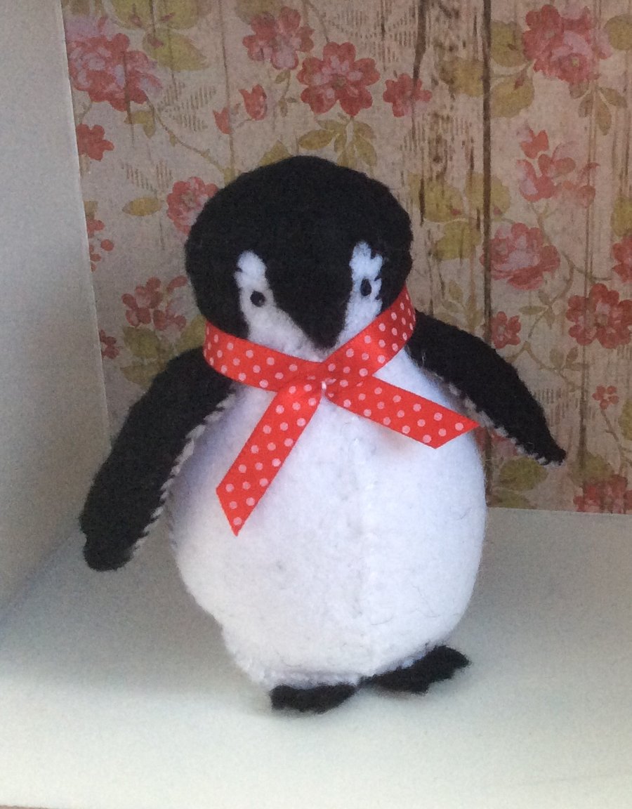 Hand Stitched Felt Penguin - Folksy