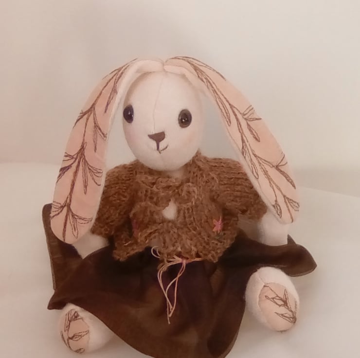 Collectable Rabbit, Velour Rabbit, Keepsake Rabbit - Folksy