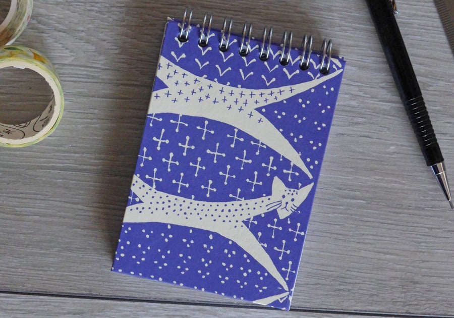 A7 Handmade Notebook with Sprial Bind on the To... - Folksy