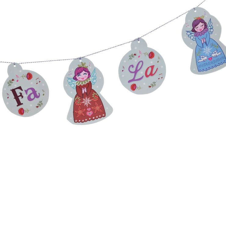 Fa La La Christmas Paper Bunting - Folksy