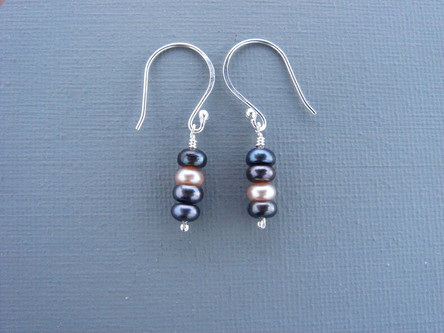 Sea Stack Sterling Silver and Freshwater Pearl ... - Folksy