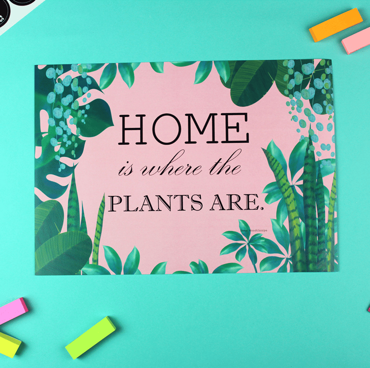 Home is Where the Plants Are A4 POSTER - Folksy