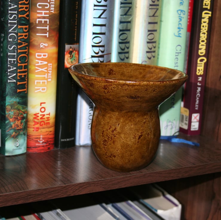 Handmade coiled stoneware honey glazed ceramic ... - Folksy