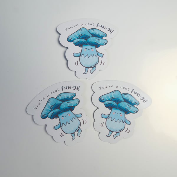 You're a Real Fun-Gi Fridge Magnet - Folksy