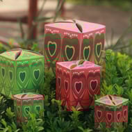 Printable Gift Boxes Red Green Jewel Coloured A... - Folksy