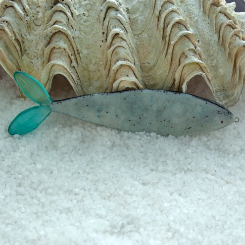Sparkly Fused Glass Fish Decoration - Folksy