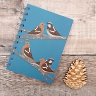 Blue Sparrows Notebook - Folksy