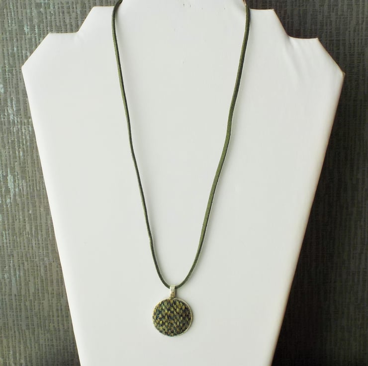 Handmade pendant necklace mottled green and blu... - Folksy