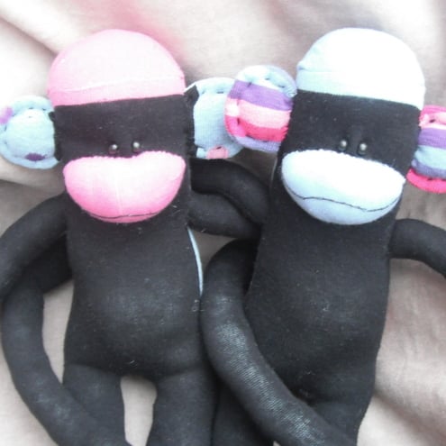 OOAK Sock Monkey - Jo - Folksy