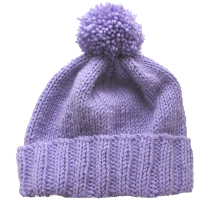 Classic stocking stitch hat, chunky, M size - Folksy